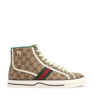 Gucci Tennis 1977 High-top Sneakers - Brown