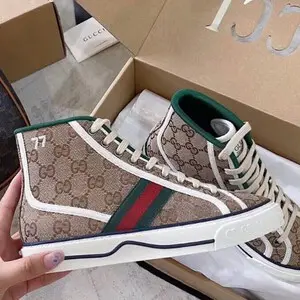 Gucci Tennis 1977 High-top Sneakers - Brown