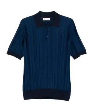 Brunello Cucinelli Patterned Short-sleeve Polo Shirt