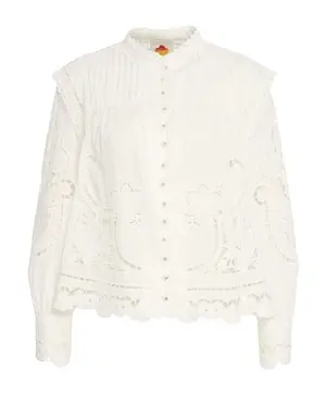 Farm Rio Broderie Panel Blouse
