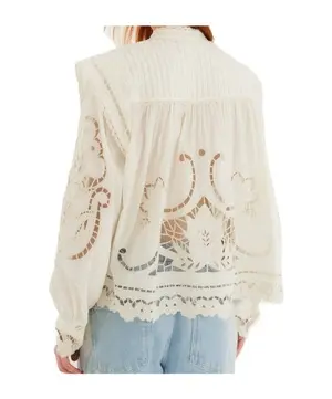 Farm Rio Broderie Panel Blouse