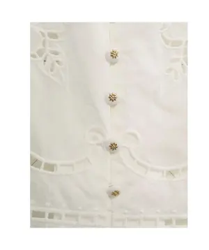 Farm Rio Broderie Panel Blouse