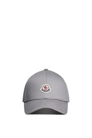 Moncler Moncler Logo Patch Baseball Cap Gray