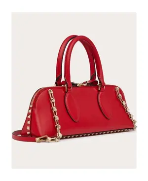 Valentino Garavani Rockstud East-west Zip-up Tote Bag - Red