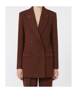Max Mara Double-breasted Peaked Lapel Jacket