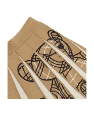 Burberry Thomas Bear Pleated Miniskirt