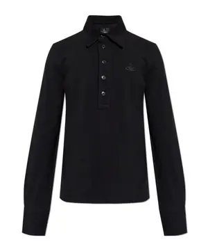 VIVIENNE WESTWOOD Orb Embroidered Polo Shirt