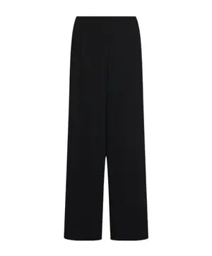 Marella Wide-fit Envers Satin Trousers - Black