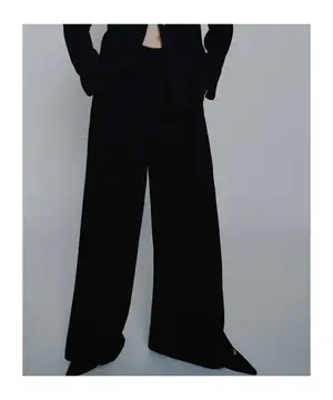 Marella Wide-fit Envers Satin Trousers - Black
