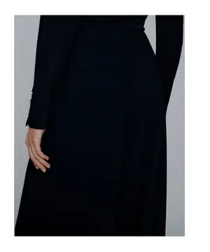 Marella Wide-fit Envers Satin Trousers - Black