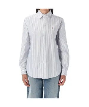 Polo Ralph Lauren Striped Oxford Shirt - Gray