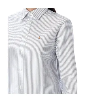 Polo Ralph Lauren Striped Oxford Shirt - Gray