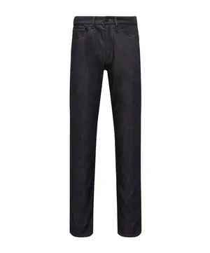 Moncler Straight Leg Logo Patch Pants - Denim Blue