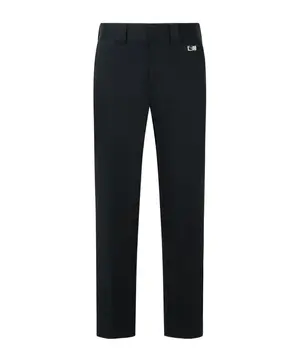 Dolce & Gabbana Logo Plaque Pressed Crease Trousers