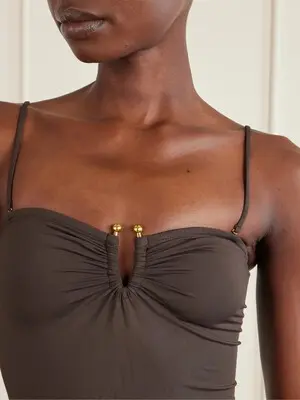 NILI LOTAN Halter One-piece Swimsuit