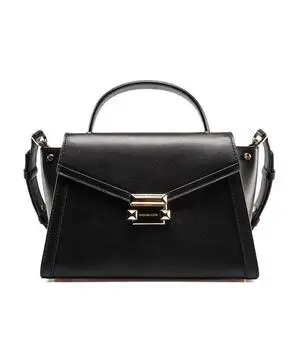 Michael Kors Leather Handbag With Push Lock Closure