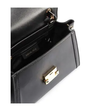 Michael Kors Leather Handbag With Push Lock Closure