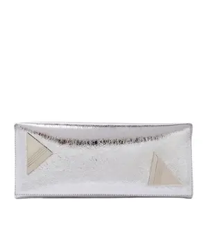 Attico The 8.30 Pm Clutch Bag - Silver
