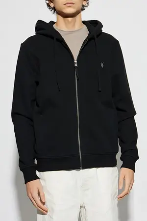 ALLSAINTS Raven Zip-up Hoodie With Chest Pattern