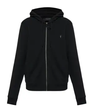 ALLSAINTS Raven Zip-up Hoodie With Chest Pattern