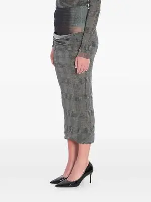 JEAN PAUL GAULTIER Houndstooth Strapless Mini Dress