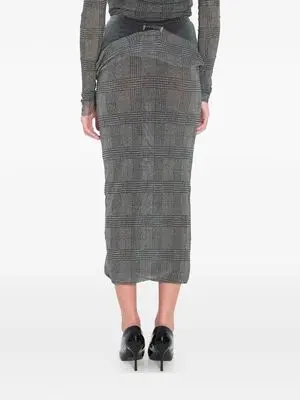 JEAN PAUL GAULTIER Houndstooth Strapless Mini Dress