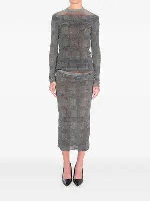 JEAN PAUL GAULTIER Houndstooth Strapless Mini Dress