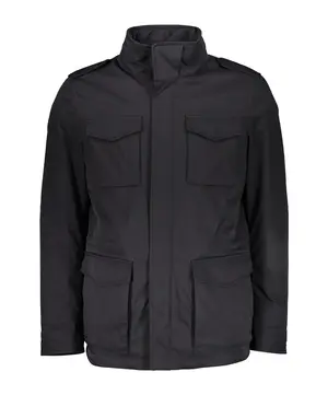 Herno High Neck Long-sleeved Padded Jacket - Black