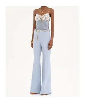 Chloé Flared Tailored Trousers - Gray-blue