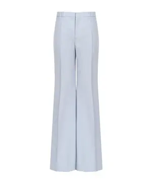 Chloé Flared Tailored Trousers - Grey Blue