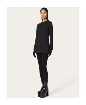 Valentino Garavani Crepe Couture Draped Mini Dress