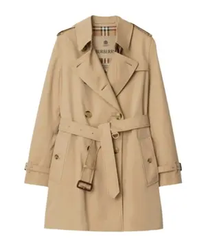 Burberry Double Breasted Belted Trench Coat