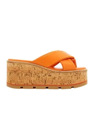 FERRAGAMO Open Toe Platform Wedge Sandals