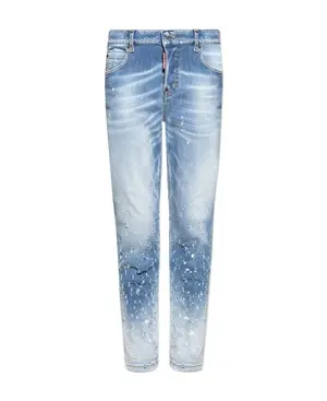 Dsquared2 Low-rise Distressed Skinny Jeans - Blue