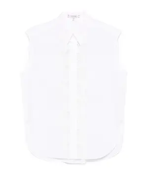 Dorothee Schumacher Sleeveless Collared Blouse With Cutout Detail