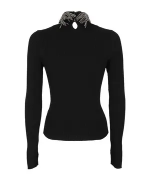 Giuseppe Di Morabito Embellished Knitted Jumper With Glove Sleeves
