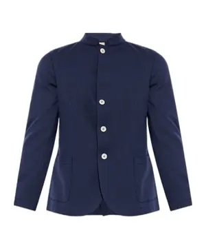 Eleventy Stand Collar Buttoned Jacket