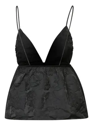 GANNI Botanical Jacquard Strap Top