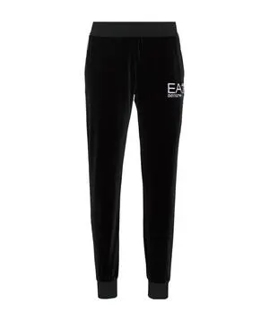 EA7 Logo Decal Velour Track Pants