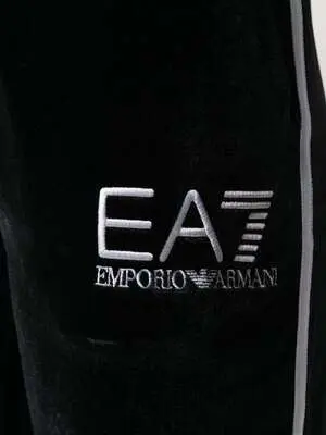 EA7 Logo Decal Velour Track Pants