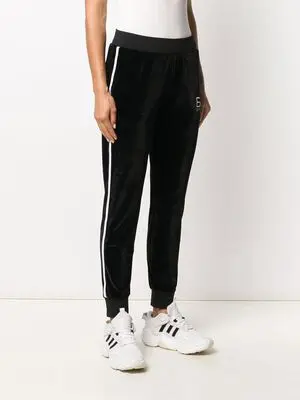 EA7 Logo Decal Velour Track Pants