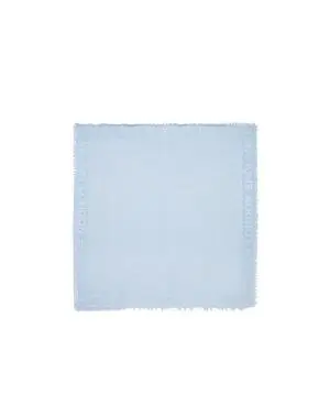 Burberry Silk And Wool Blended Jacquard Scarf - Blue