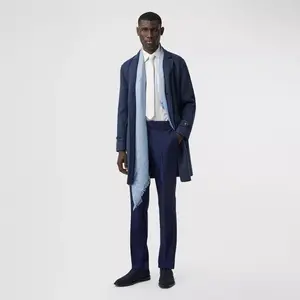 Burberry Silk And Wool Blended Jacquard Scarf