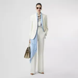 Burberry Silk And Wool Blended Jacquard Scarf