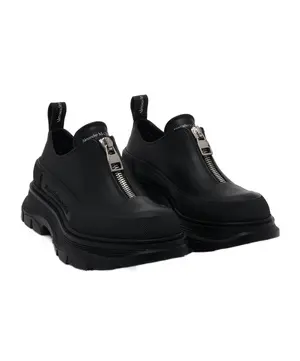 Alexander McQueen Zip Detailed Platform - Black