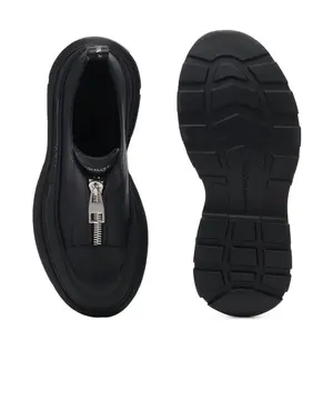 Alexander McQueen Zip Detailed Platform - Black