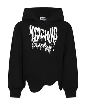 Moschino Long Sleeve Printed Hooded Sweater