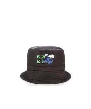 Off-White Embroidered Arrows Bucket Hat - Black