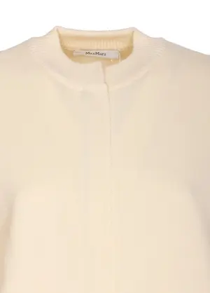 Max Mara Pelago Long-sleeved Knitted Cardigan - White