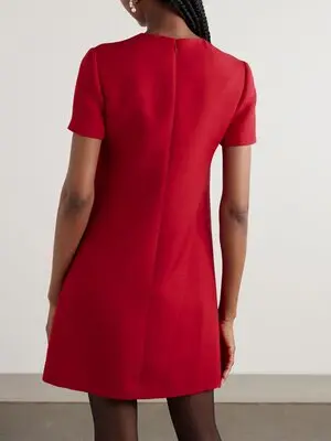 Valentino Garavani Crepe Couture Short Dress With Ribbon Detail